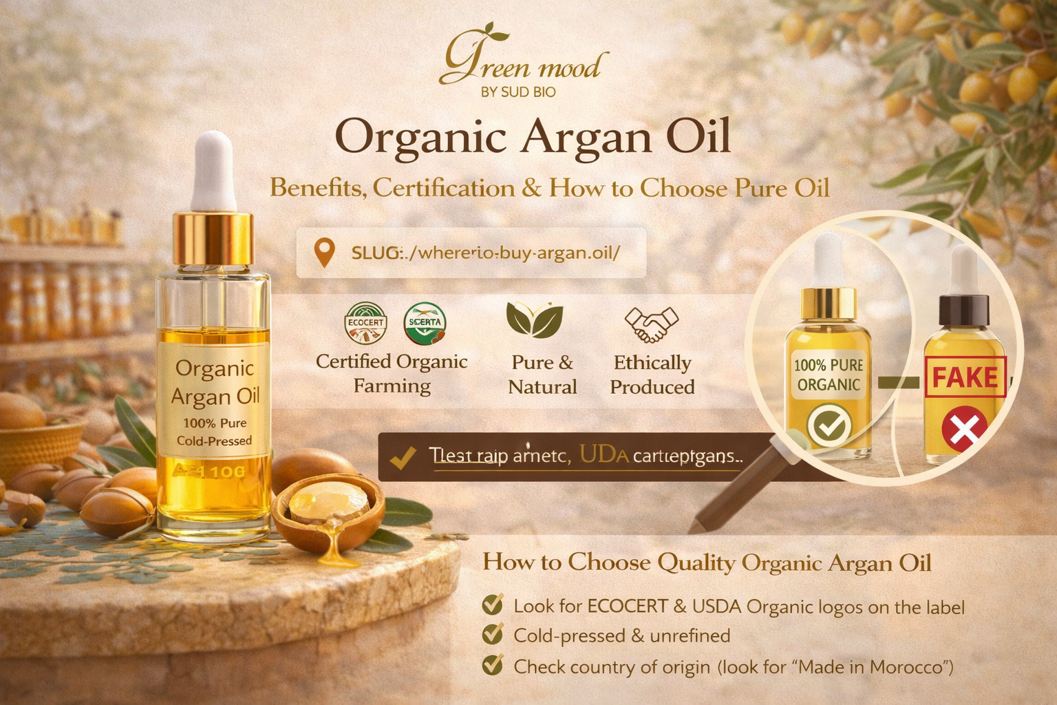 Organic Argan Oil: How to Choose Pure Oil & Certifications